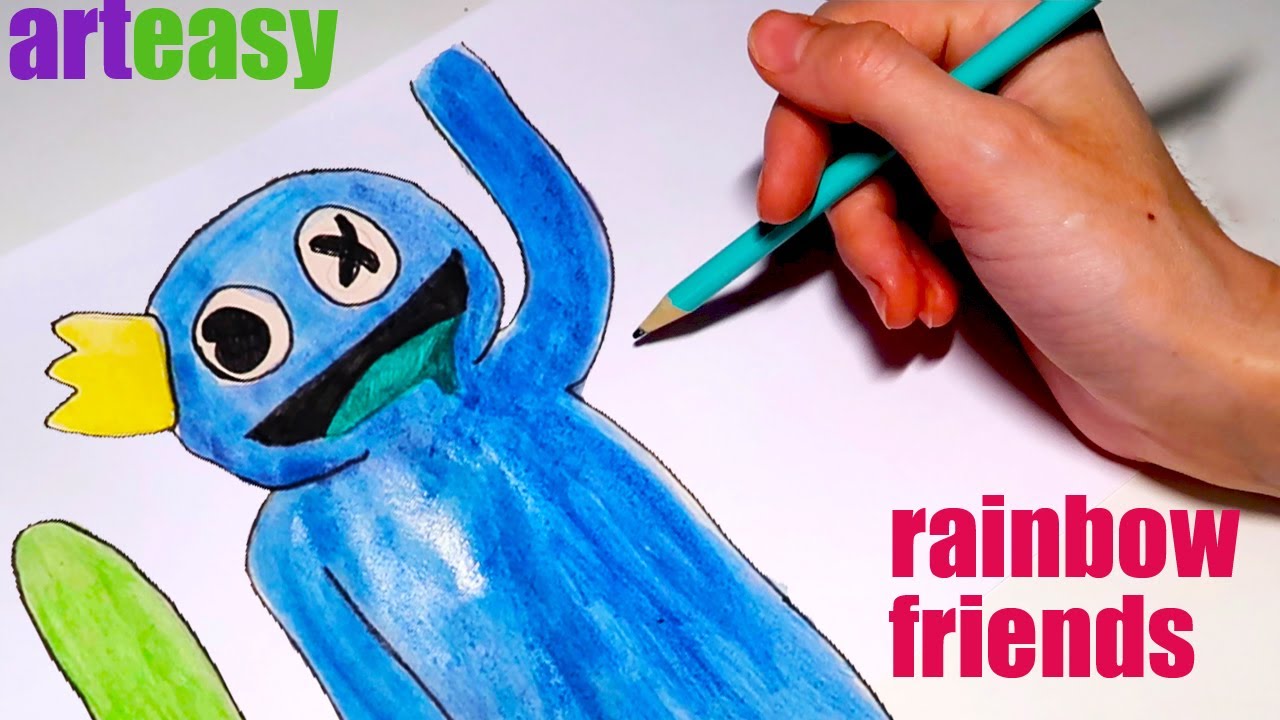 Rainbow Friends | How To Draw Blue - YouTube
