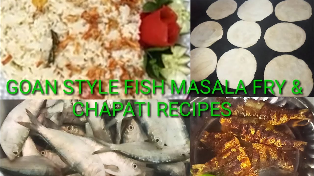 Goan style fish masala fry & chapati Recipes - YouTube