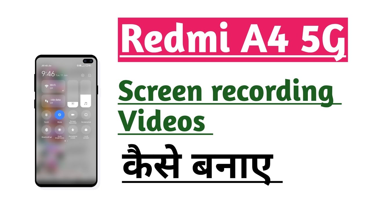 Redmi A4 5G How to Use Screen recording Video | Screen recording ...