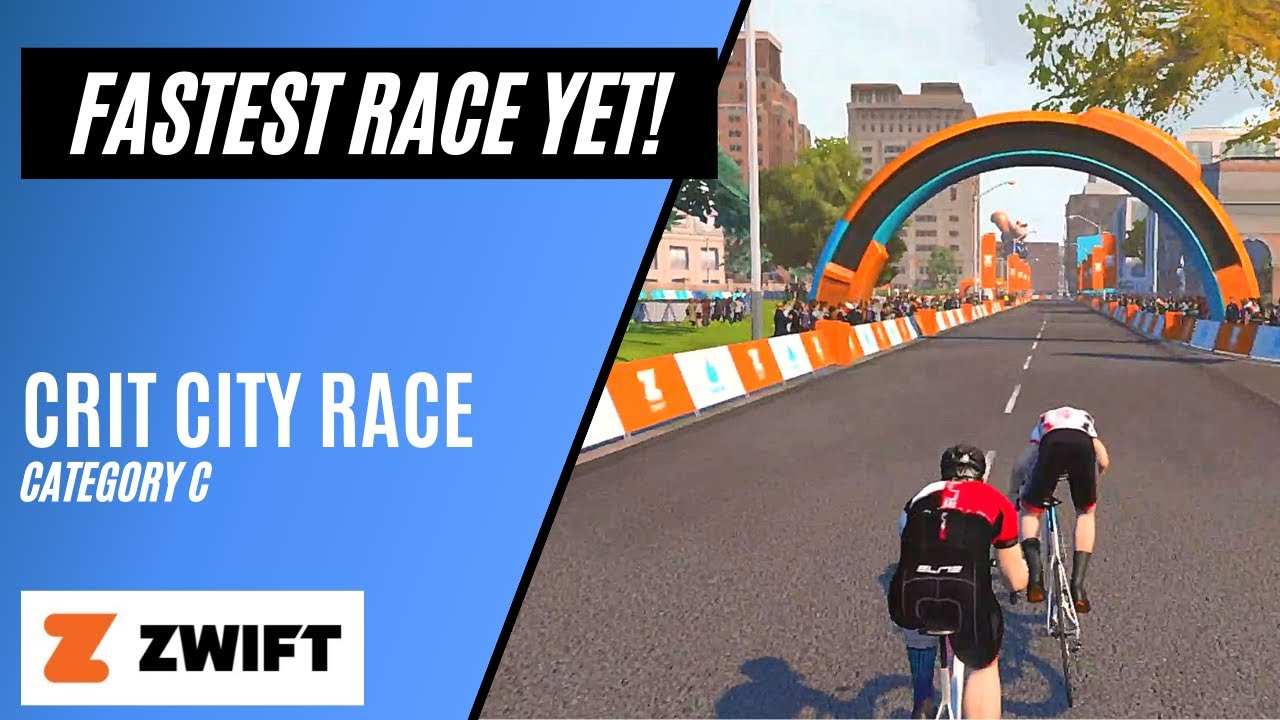 FASTEST Crit City Race Yet // Zwift Racing // Category C - YouTube