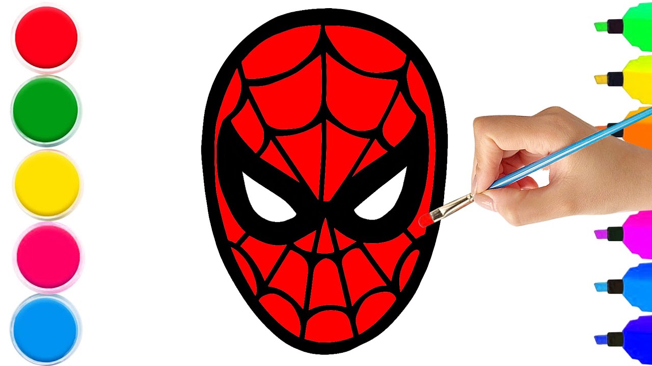 How To Draw Spider-Man | Spiderman Mask | Step By Step Tutorial - YouTube