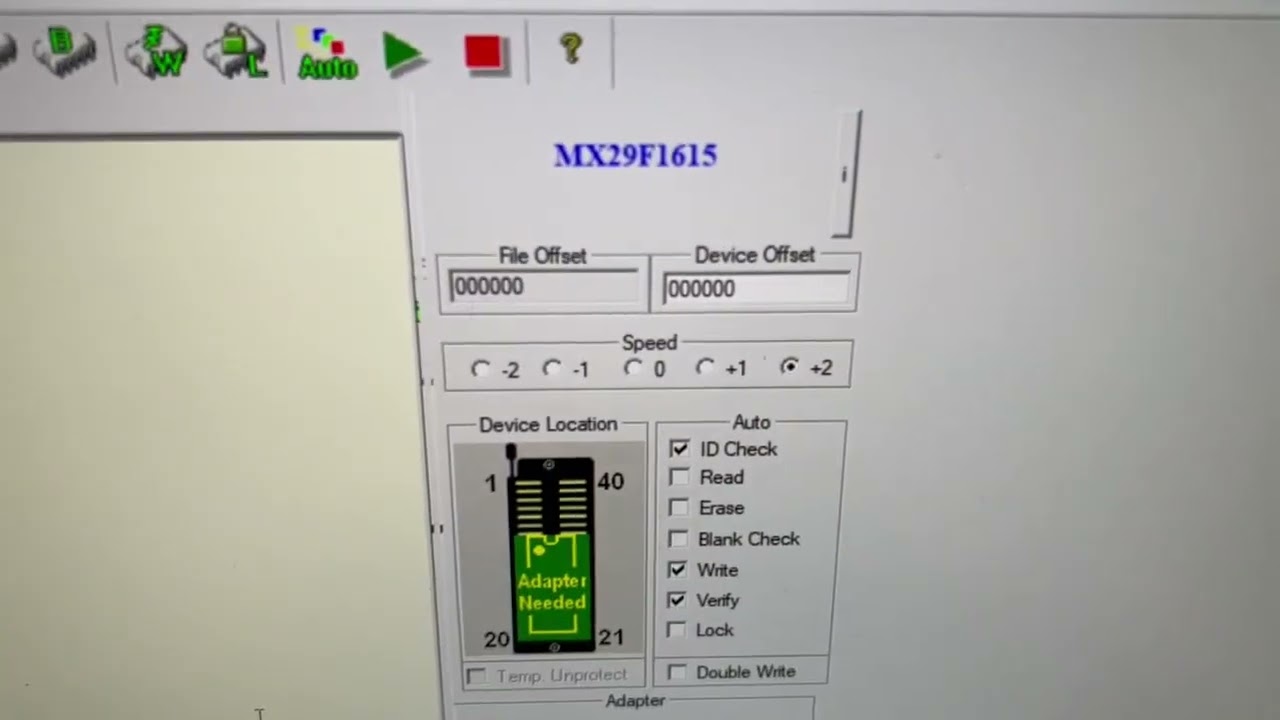 GQ 4x4 EPROM programmer with ADP-054 for MX29F1615 27C160 27C800 27C400 ...