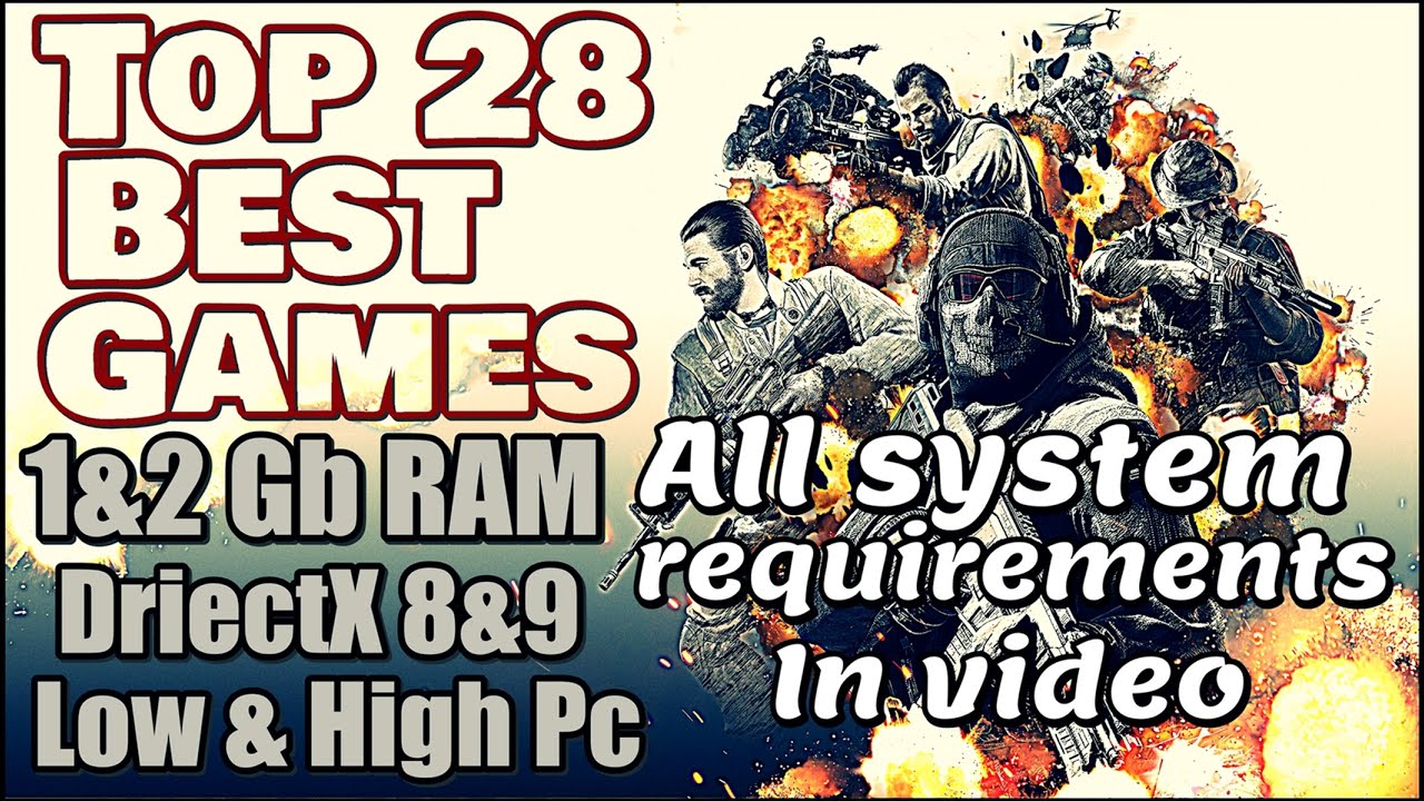 Top 28 Games for Low PC 2GB RAM 512 MB 1 GB HD Graphics - YouTube