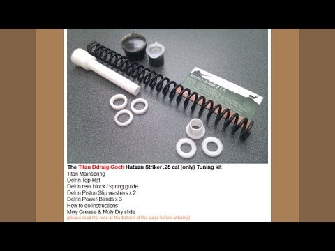 Woodfield spring kit Hatsan Striker 1000X 25 cal break barrel air rifle ...