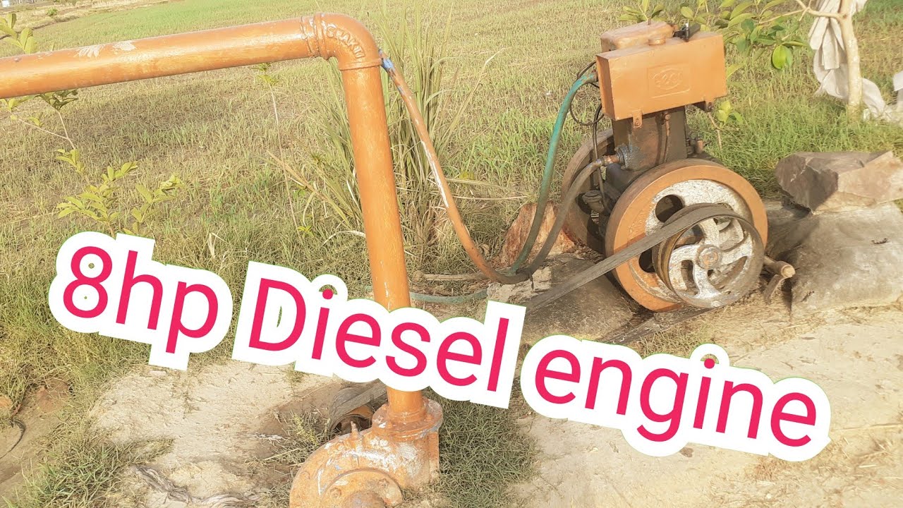8hp Diesel engine ki full detail 8hp Diesel engine in start 👌👌👌 - YouTube