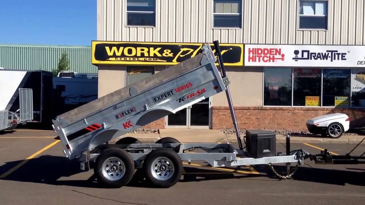 2017 K-Trail 5' x 10' galvanized dump trailer - YouTube