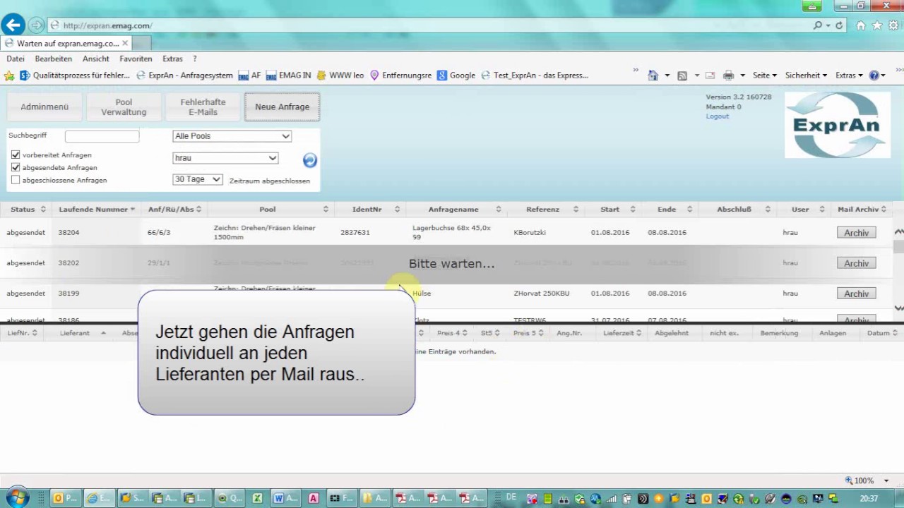 Ablauf einer Anfrage in ExprAn - YouTube