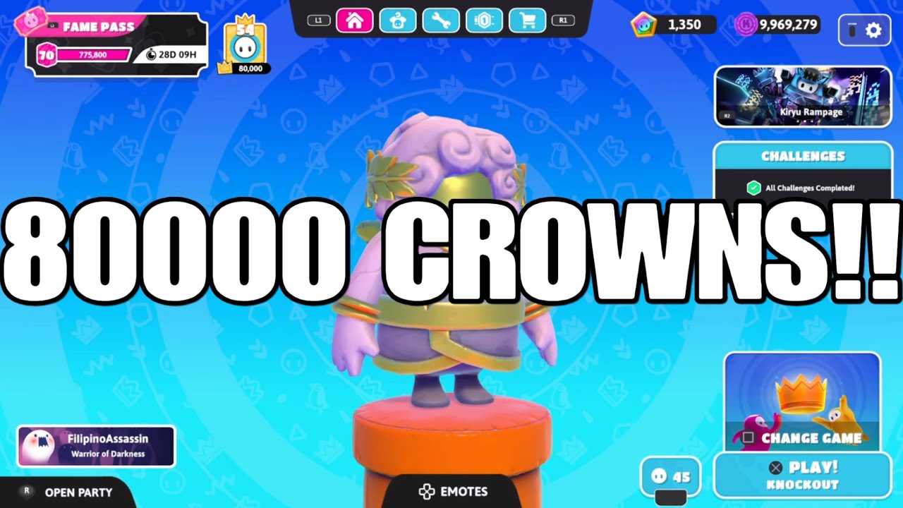 I REACHED 80000 CROWNS IN FALL GUYS - YouTube