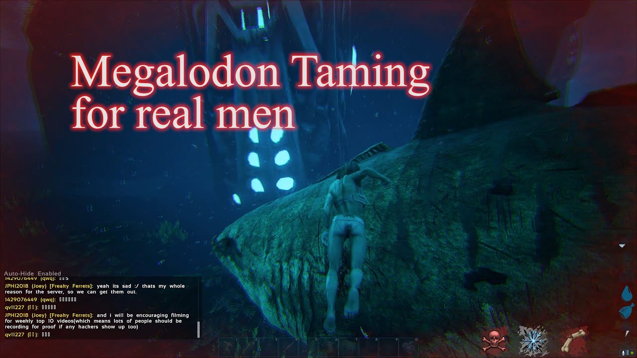 Taming a Megalodon Like A Real Man (ARK Survival Evolved Official PvP ...