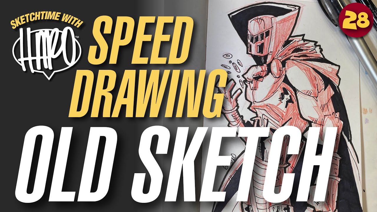Speed Drawing Old Sketch - YouTube