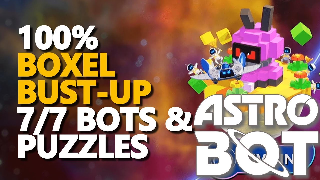 Boxel Bust-Up 100% Walkthrough Astro Bot All Bots and Puzzles - YouTube