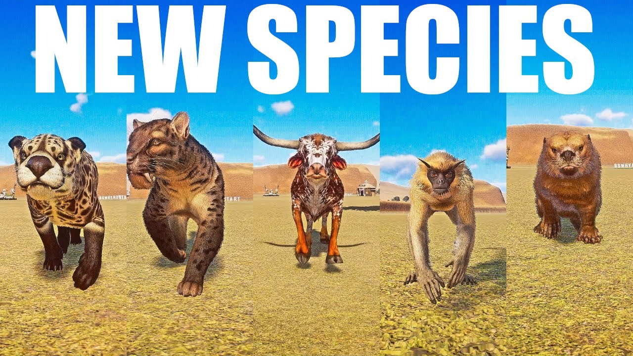 New Species Animals Speed Races in Planet Zoo included Hoplophoneus ...
