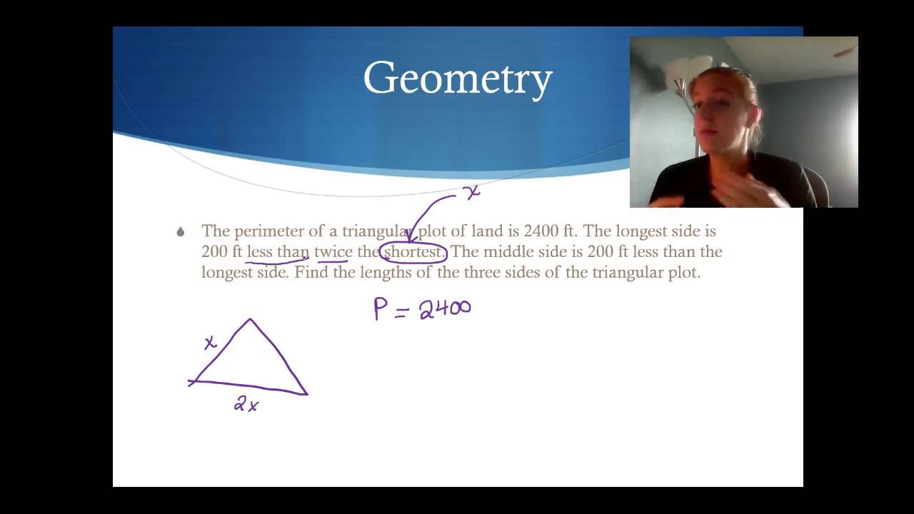 Finding the Perimeter of a Triangle (Word Problem) - YouTube
