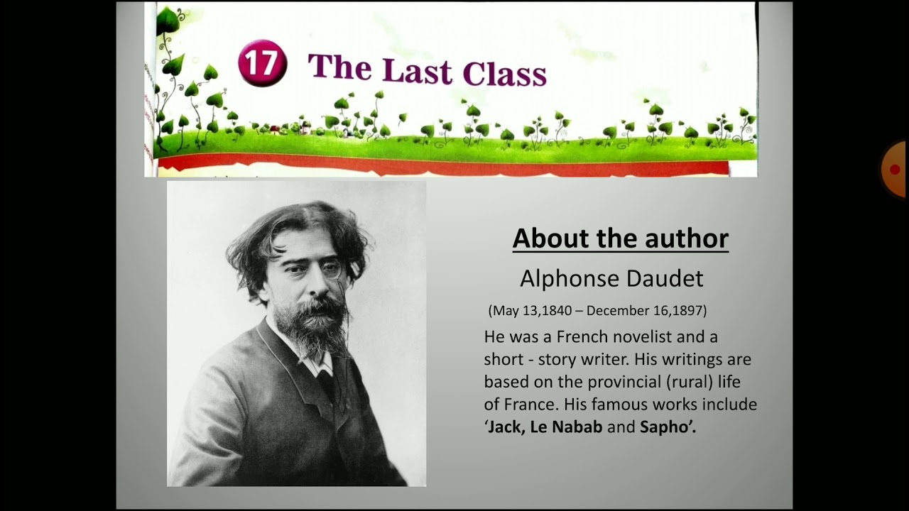 THE LAST CLASS | CLASS 8 | ENGLISH LITERATURE - YouTube