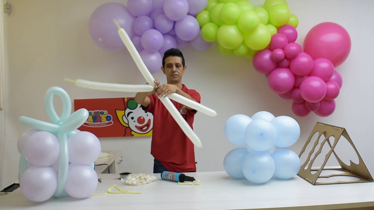 Gift shape balloons - YouTube