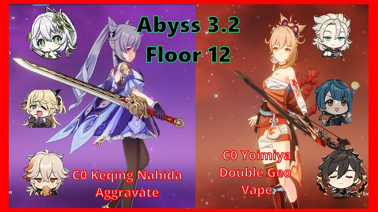 C0 Keqing aggravate & Yoimiya Duo geo vape| Genshin Impact 3.2 - YouTube