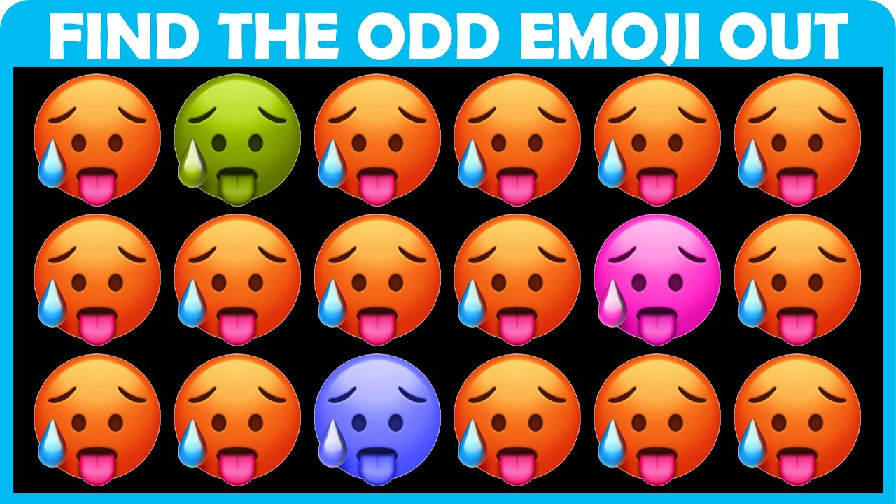 HOW GOOD ARE YOUR EYES #4 | FIND THE ODD EMOJI OUT | EMOJI PUZZLE QUIZ ...