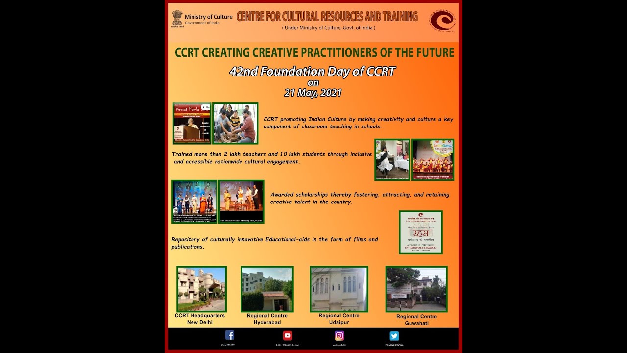 CCRT - Foundation Day || Centre for Cultural Resources and Training ...