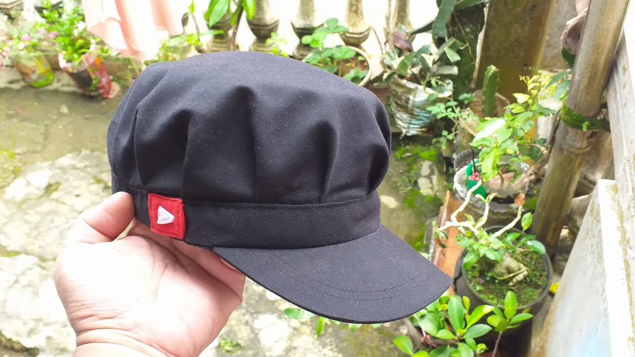 cara membuat topi lipit mudah tanpa pola - YouTube