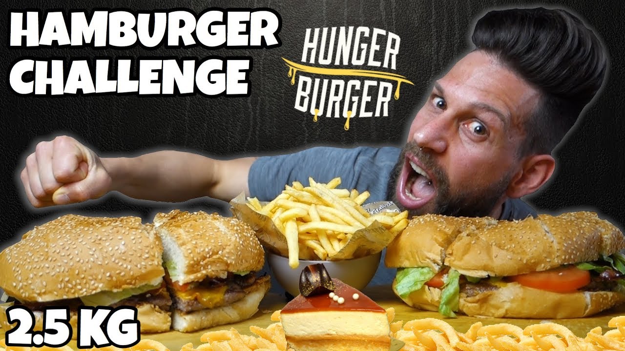 HUNGER BURGER Challenge - 2.5 KG per vincere 200 EURO - MAN VS FOOD ...