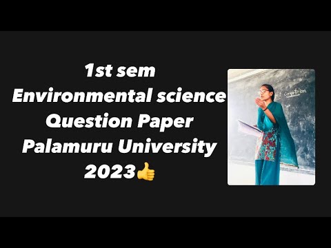 Degree 1st sem Environmental science question paper 2023 Palamuru ...