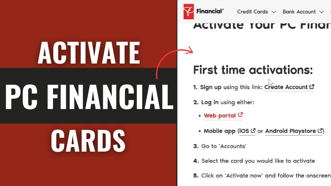 How to Activate Your PC Financial Card! - YouTube