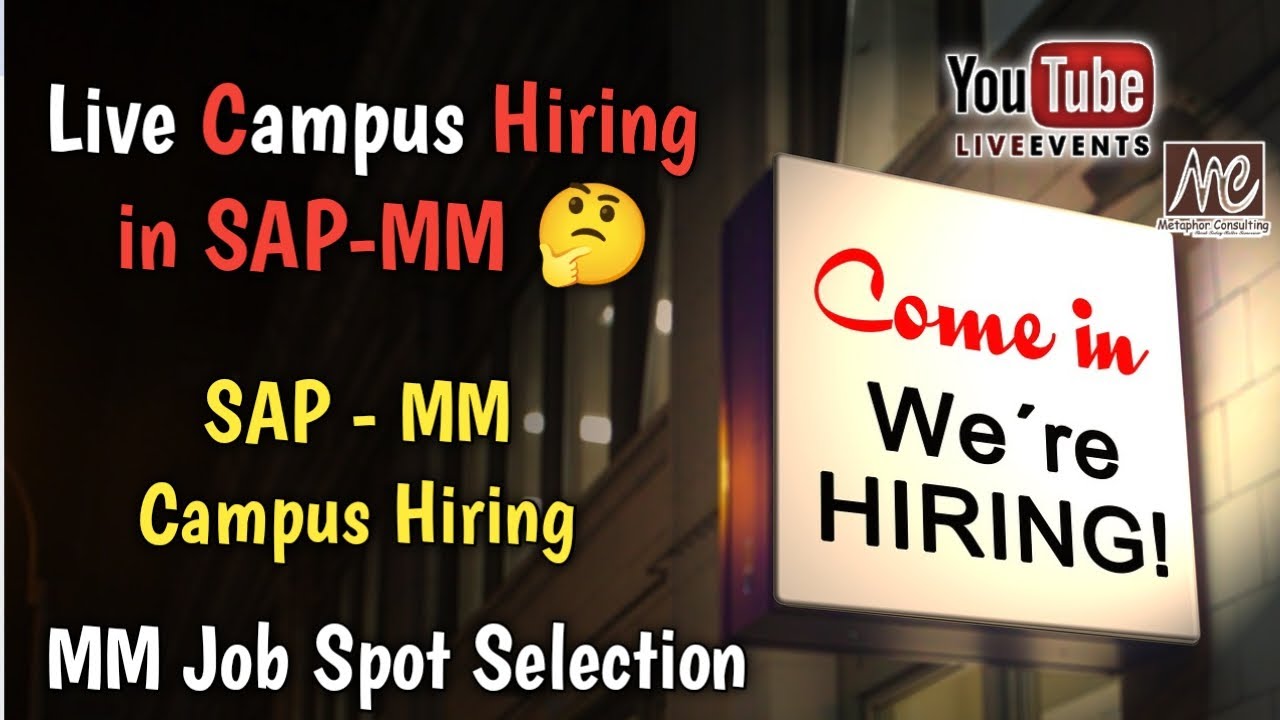 Live Campus Hiring | sap off campus drive 2024 | sap mm campus interview | SAP MM Live campus ...