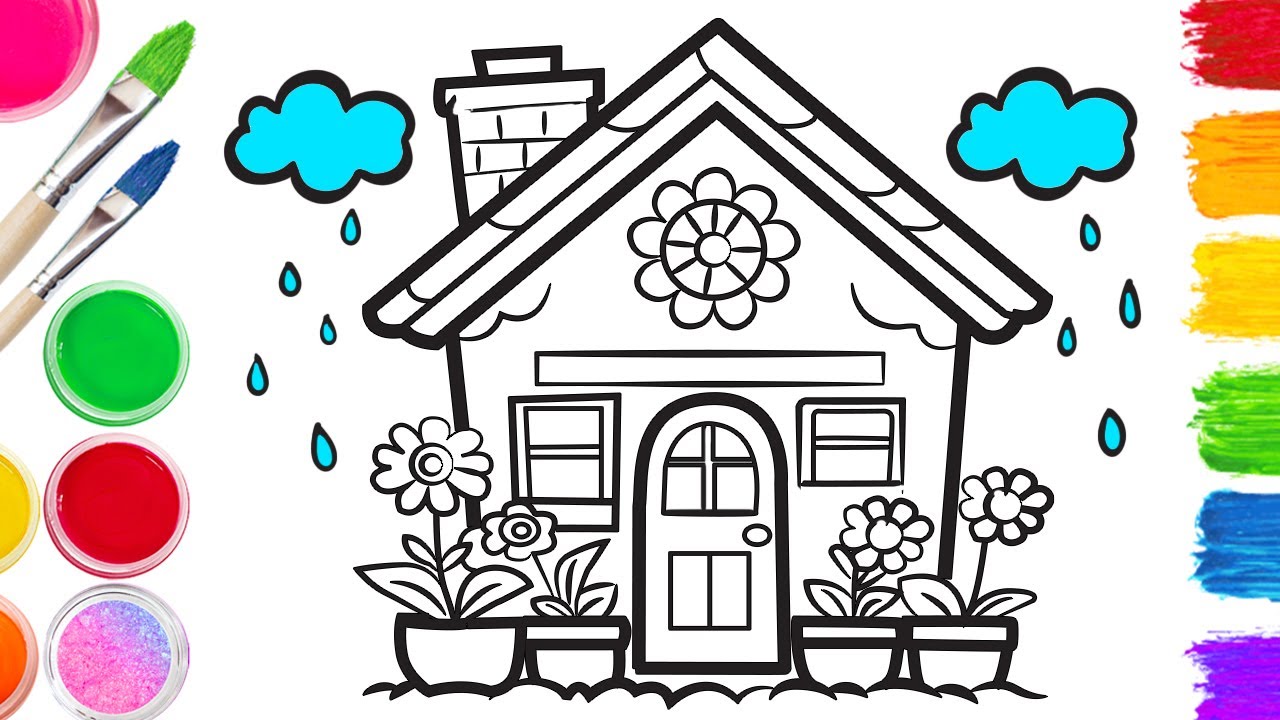 🏡How to Draw a House | Easy Drawing & Coloring | Step By Step - YouTube