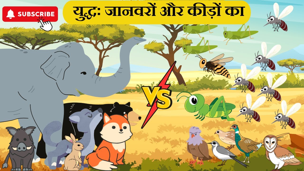 War Animals Vs Insects II युद्धः जानवरों-कीड़ों का II Jungle War II ...