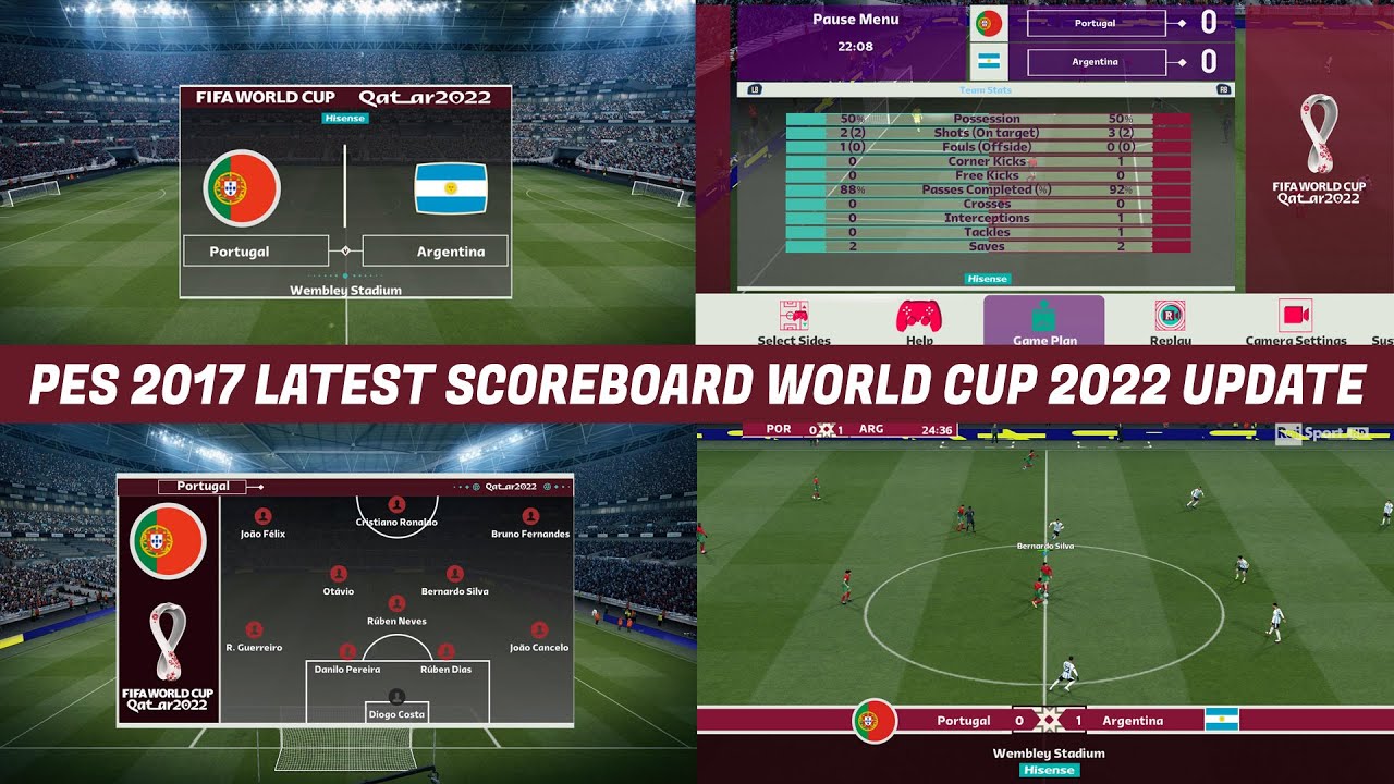 PES 2017 LATEST SCOREBOARD WORLD CUP 2022 UPDATE - YouTube