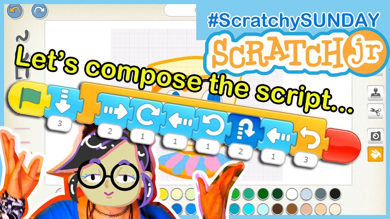 INTRODUCTION TO SCRATCH JR #5: SCRIPTING! START ON ORANGE MESSAGE # ...