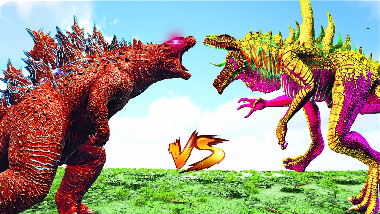 Godzilla , T-rex and Mosasaurus Fighting In Jurassic world dominion ...