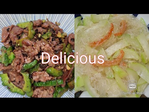 BEEF BITTER GOURD in garlic black beans / Vermicelli with Chinese ...