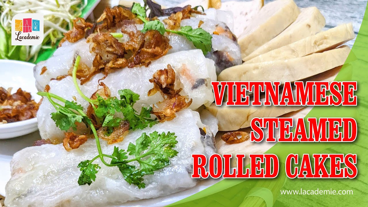 Vietnamese Steamed Rolled Cakes Recipe (Bánh Cuốn) - YouTube