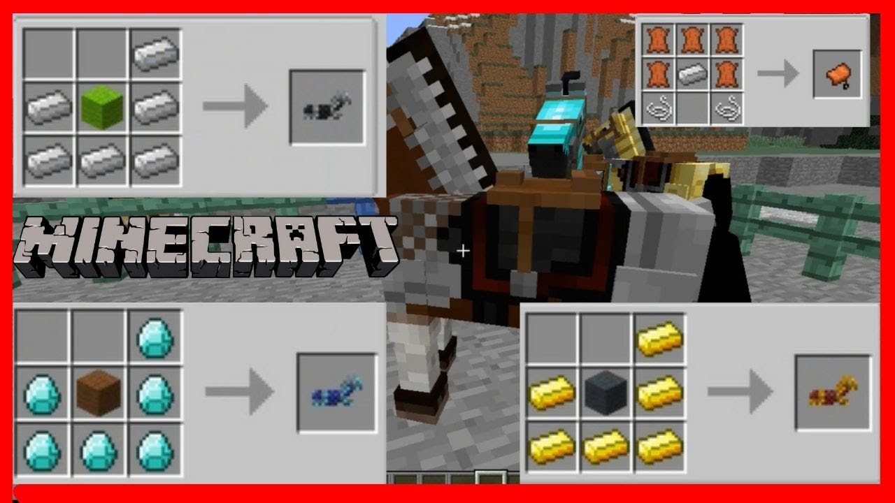 ARMADURA PARA CABALLOS MINECRAFT 1.14/COMO DOMAR UN CABALLO EN ...
