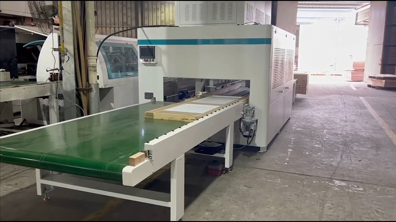 pass through high frequency door frame assembly press - YouTube