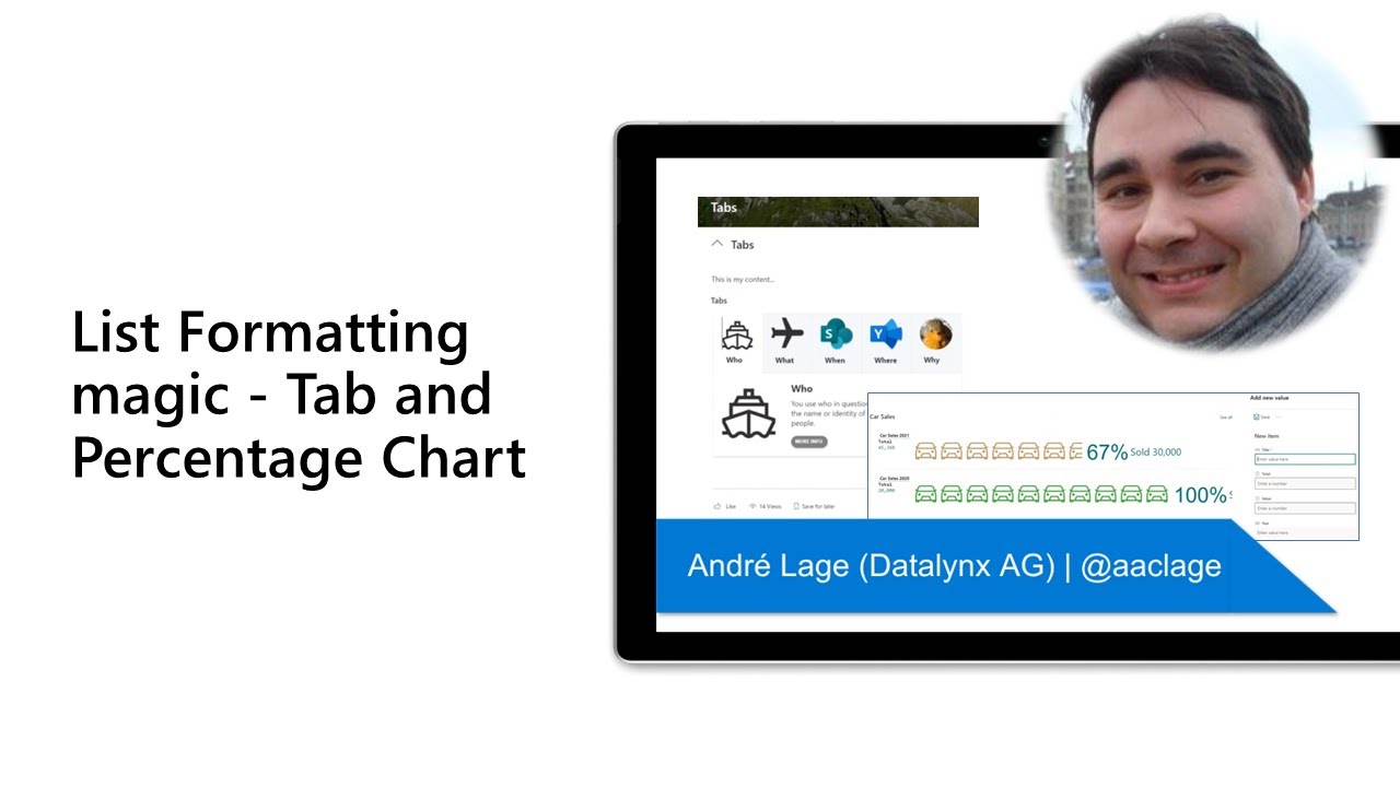 List Formatting magic - Tab and Percentage Chart - YouTube