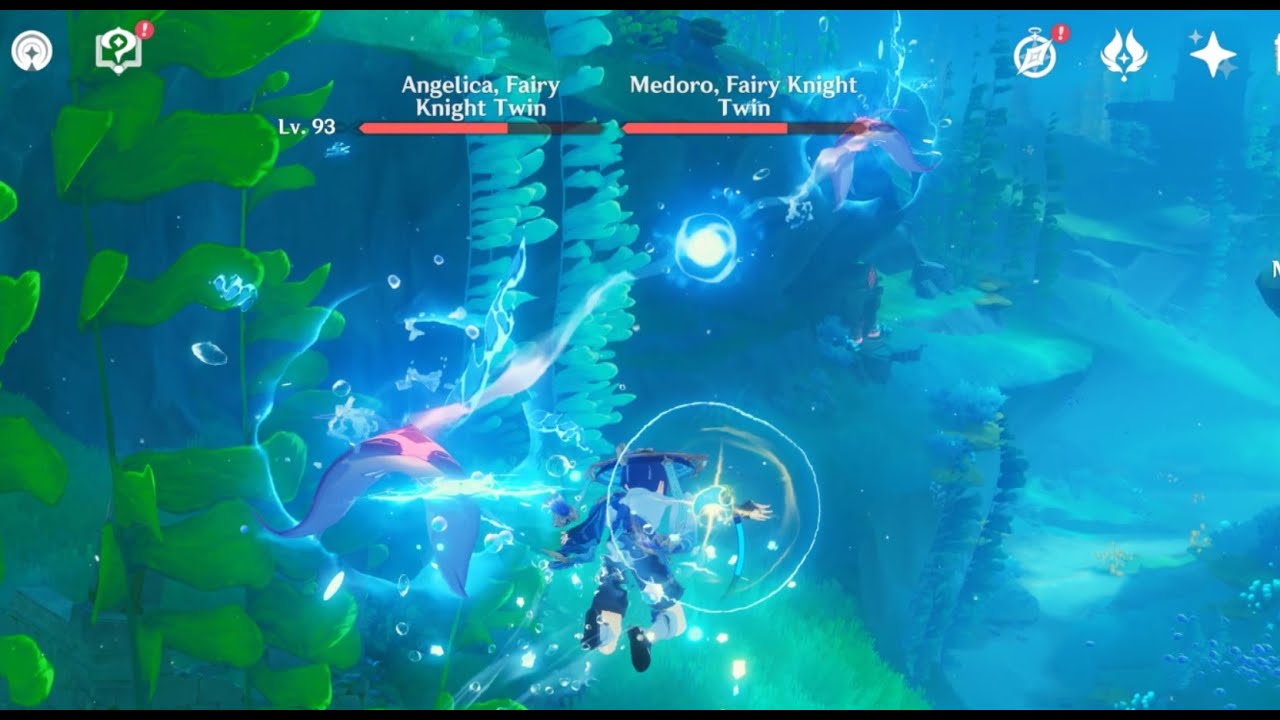 Fairy Knight Twin Angelica & Medoro underwater Fontaine Secret Boss ...