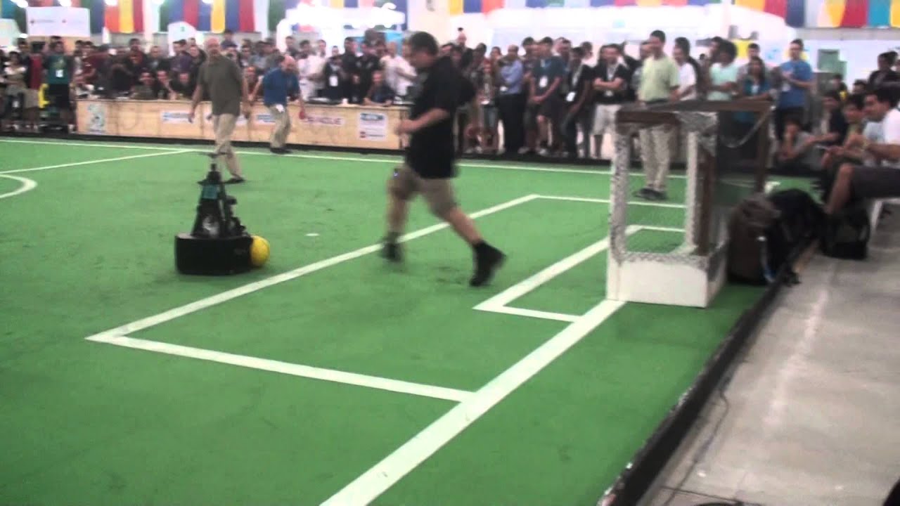 Tech United Scores in Humans vs Robots Match at RoboCup 2014 - YouTube