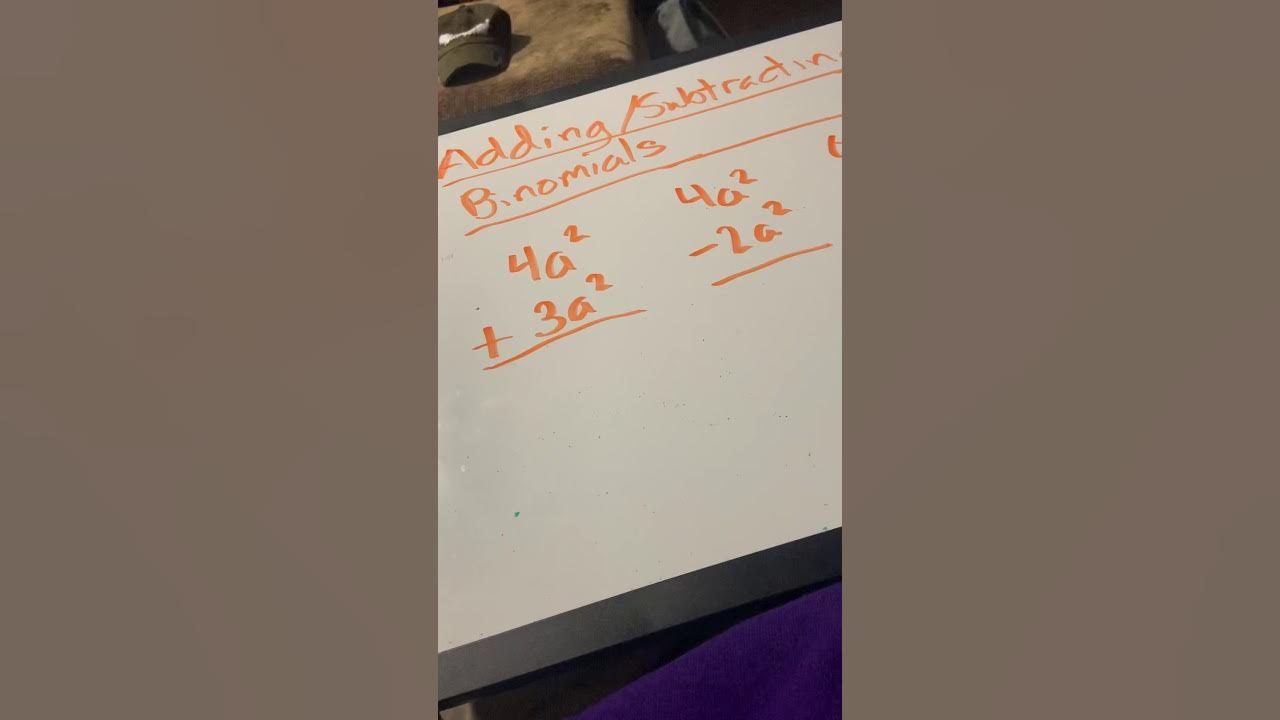 Adding and Subtracting Binomials M8th Militant - YouTube