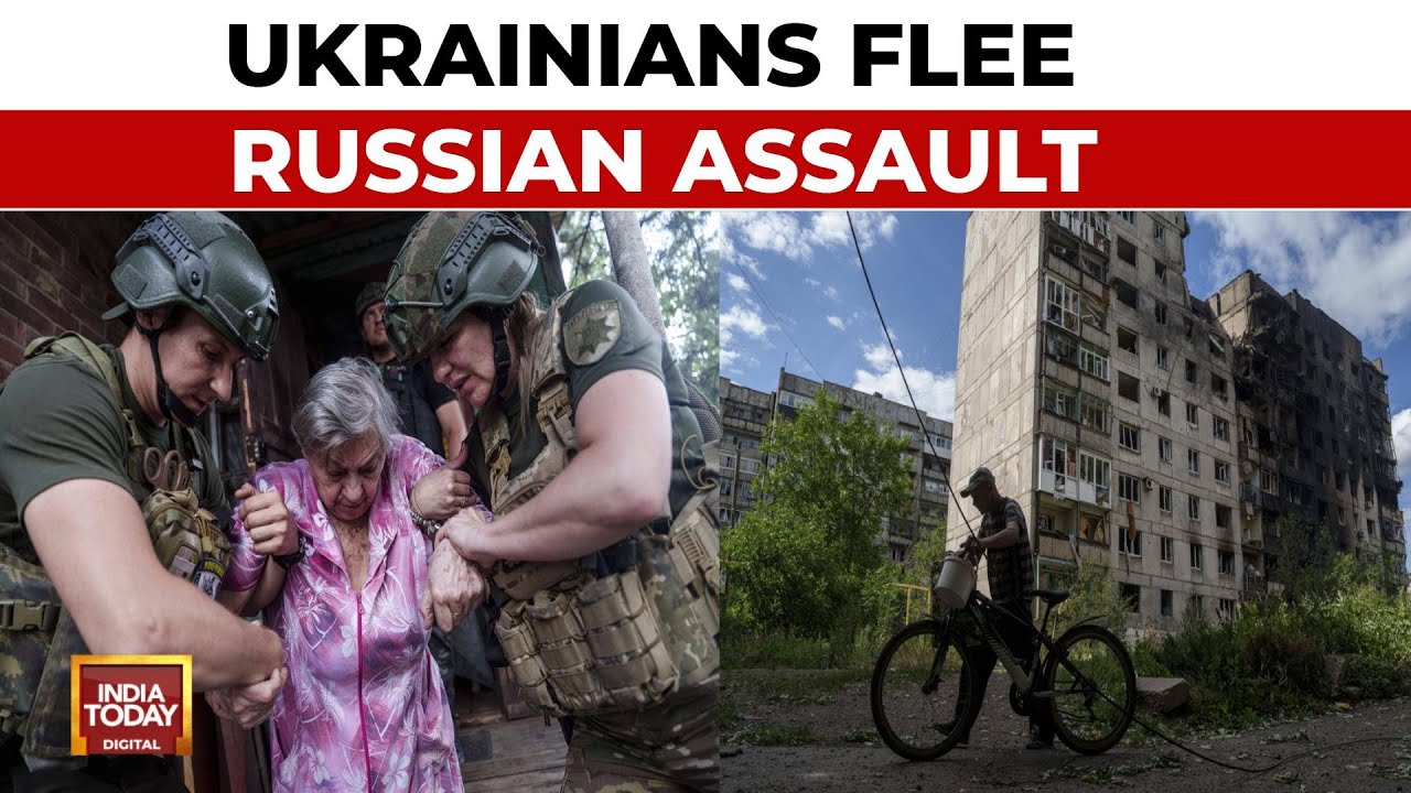 Ukrainians Flee Town Of Toretsk After Days Of Russian Bombardment - YouTube