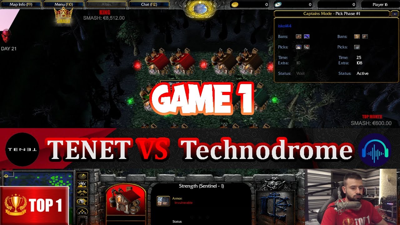 DOTA 🏆TOP 1 - TENET vs Technodrome (GAME 1) Group E - YouTube