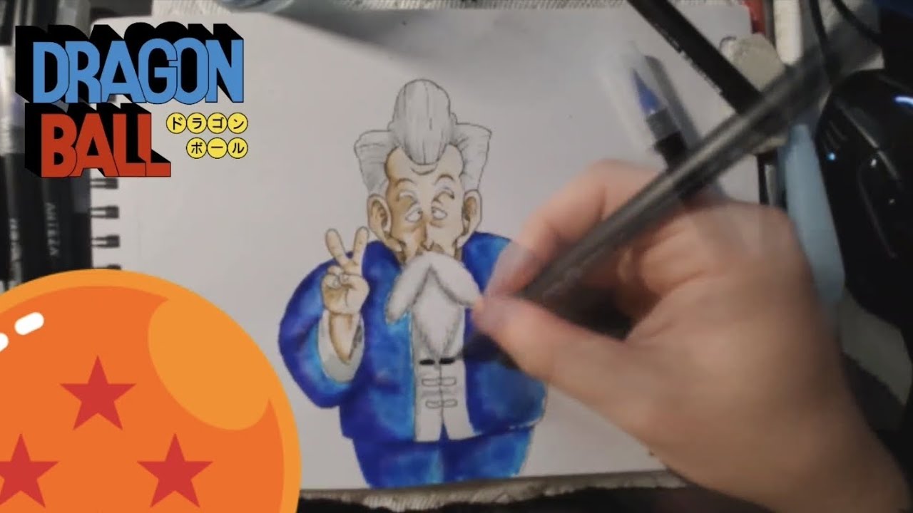Master Roshi (Jackie Chun) Drawing Tutorial/Speedpaint - YouTube