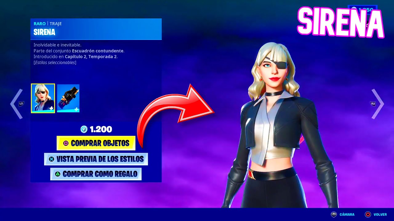SKIN SIRENA EN LA NUEVA TIENDA FORTNITE HOY TEMPORADA 4 - YouTube