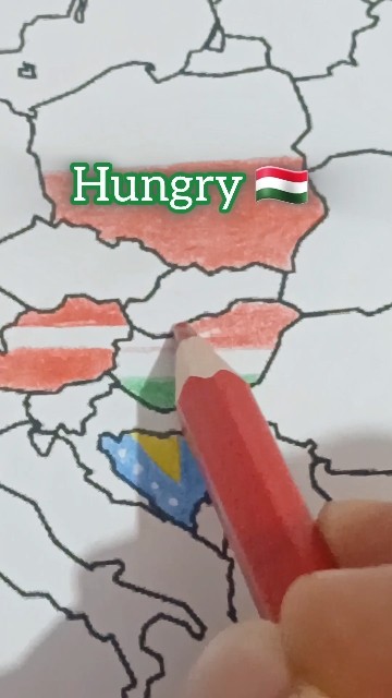 Drawing the Hungary 🇭🇺 flag on a world map #map #worldmap #hungary # ...