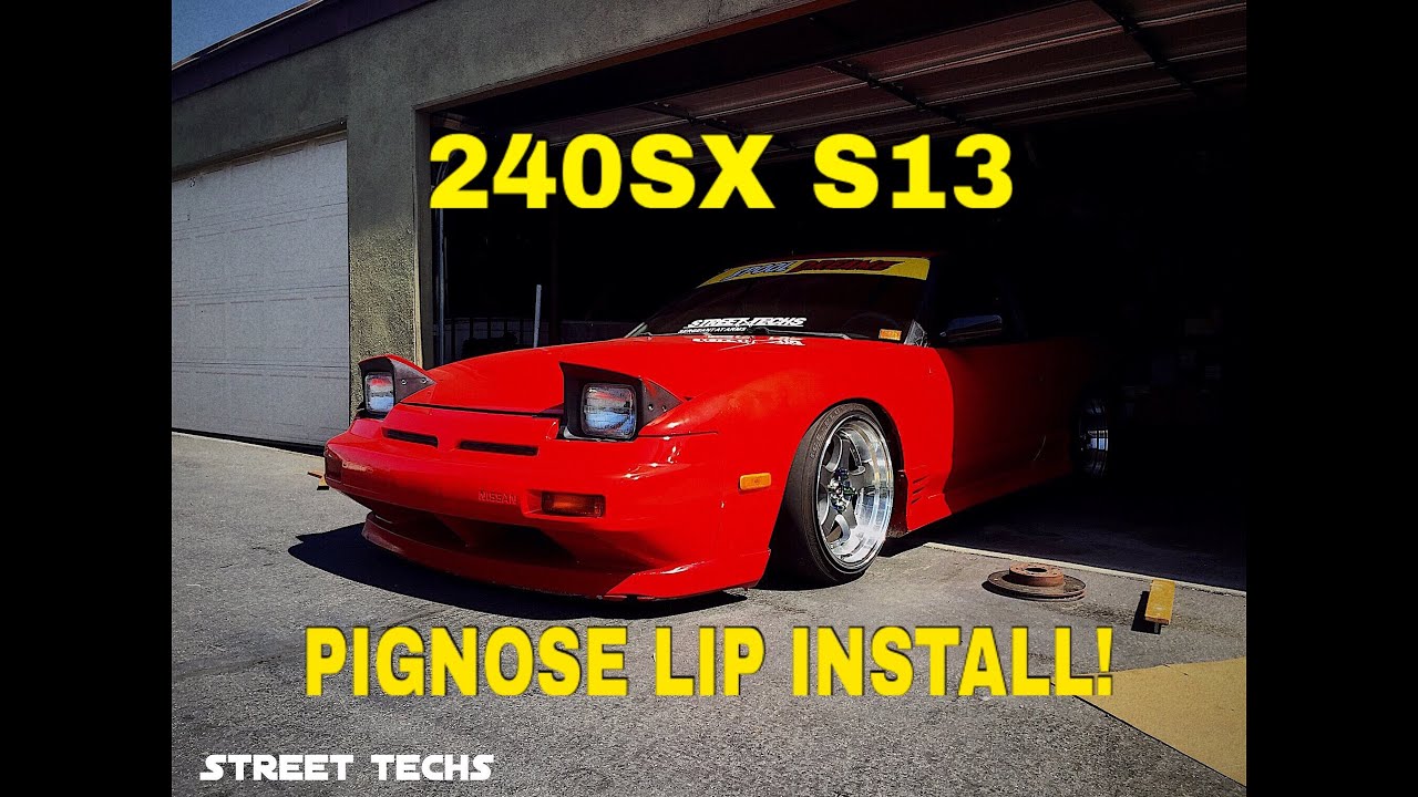 Installing the Pignose Lip - 240sx s13 - YouTube