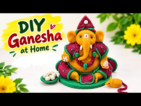 Making of Ganesha Idol Using Wheat Flour/ ✨ Eco-friendly Ganesha/ Homemade Ganesha 