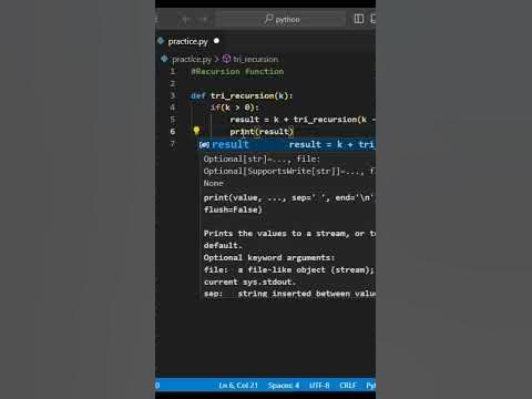 Recursion Example #python #pythonprogramming #coding #programming #pythoncoding #code - YouTube