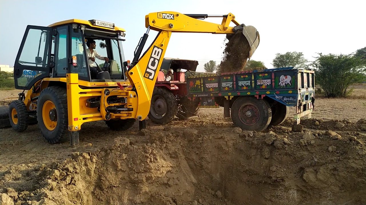 Jcb 3dx bachche|jcb vs tractor|jcb|bulldozerbaba zindabad|johndeere ...