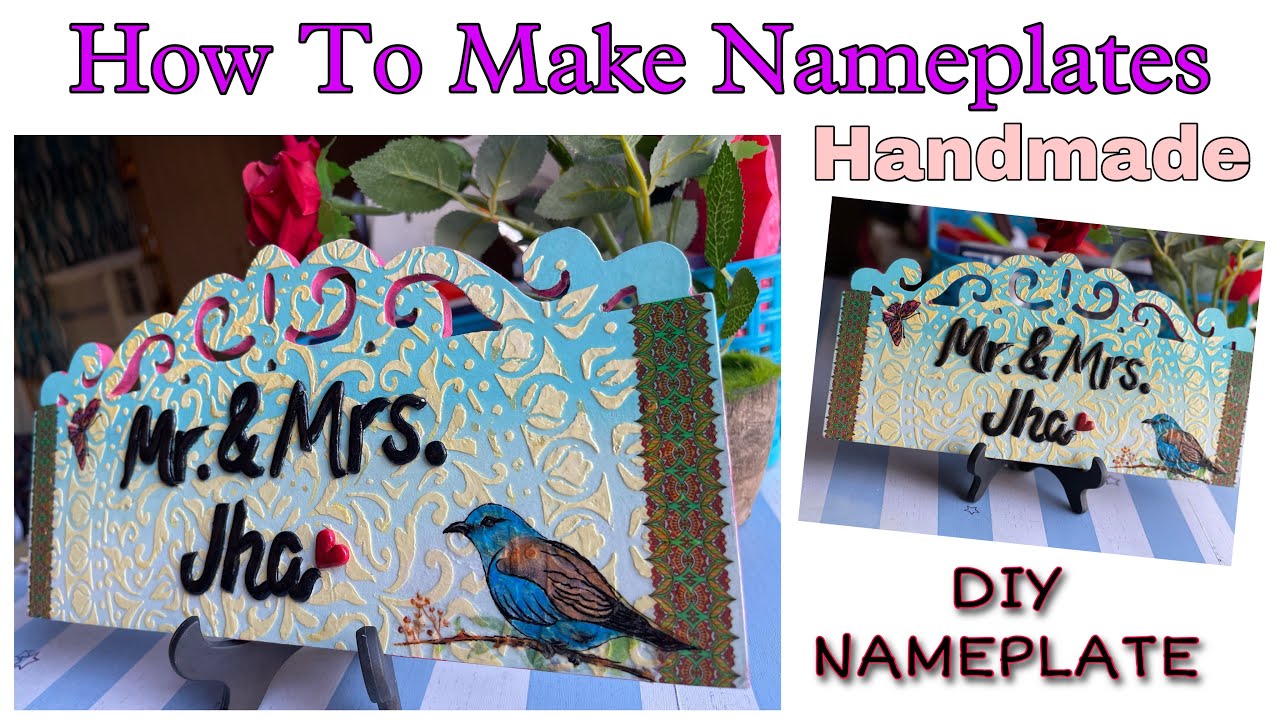 How to make Nameplates at home |Entrance Home Decor Items | Handmade ...